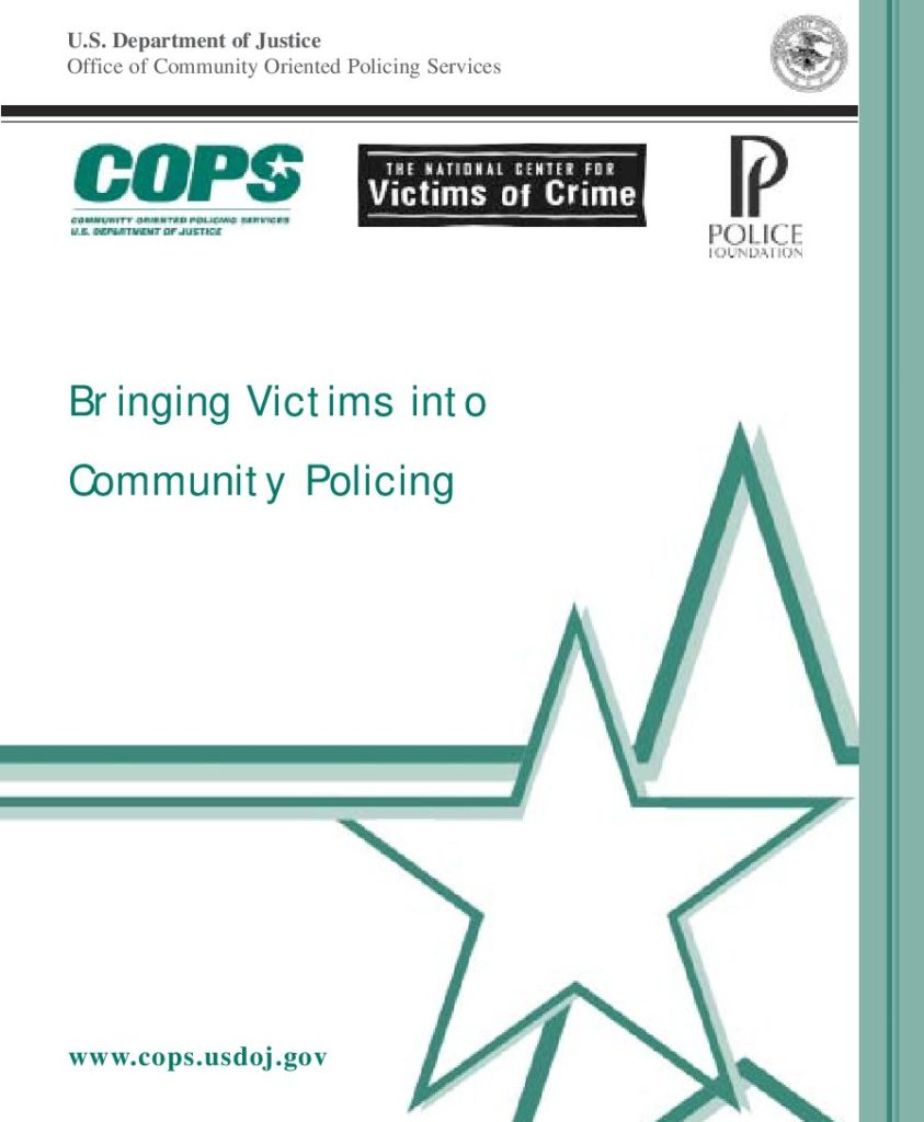 Bringing Victims into Community Policing - National Policing Institute