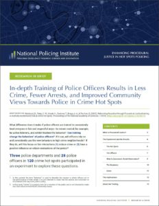Research Brief: In-depth Training of Police Officers Results in Less ...